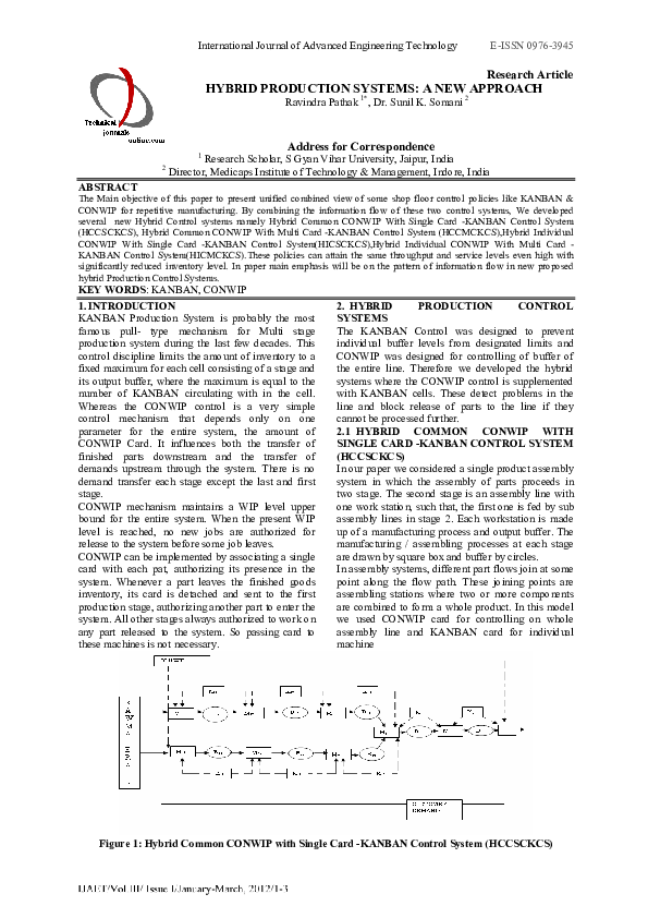 (PDF) Hybrid Production Systems: A New Approach