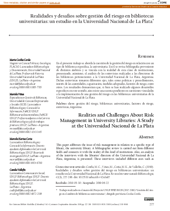 (PDF) Realities and Challenges About Risk Management in University ...