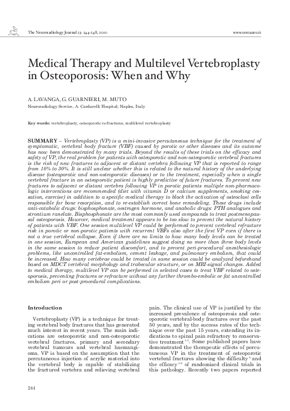 (PDF) Medical therapy and multilevel vertebroplasty in osteoporosis: when and why