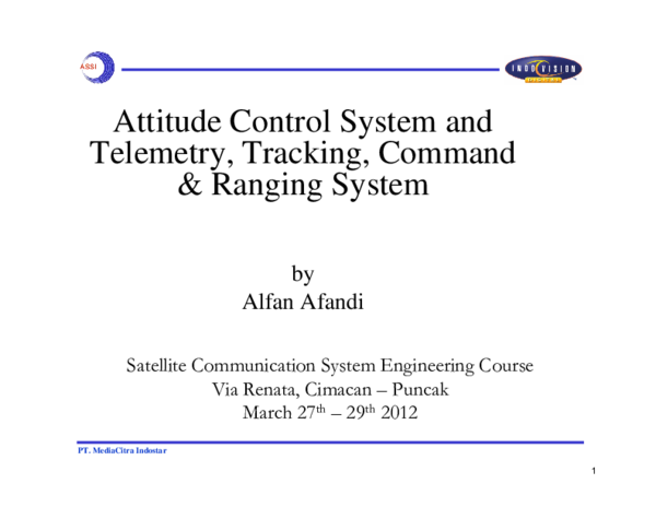 (PDF) Attitude Control System and Telemetry, Tracking, Command ...