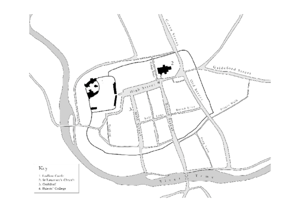 (PDF) Map of Ludlow (Shropshire) in the fourteenth century