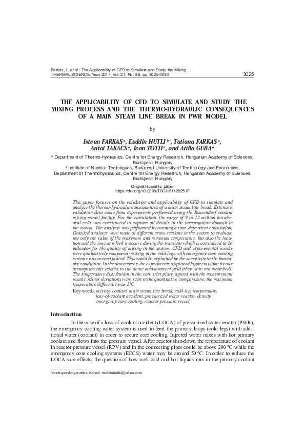 (PDF) The applicability of CFD to simulate and study the mixing process ...