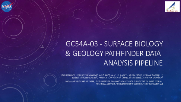 (PDF) Surface Biology & Geology Pathfinder Data Analysis Pipeline