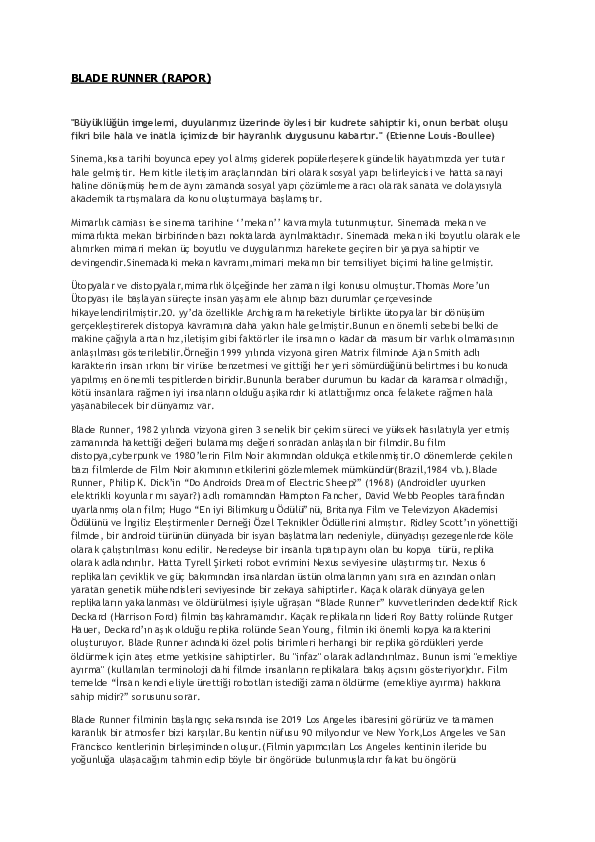 (PDF) Blade Runner