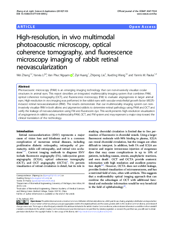 (PDF) High-resolution, in vivo multimodal photoacoustic microscopy ...