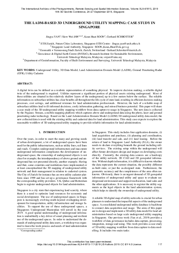 (PDF) Non-destructive Technology for Underground Utility Mapping: A ...