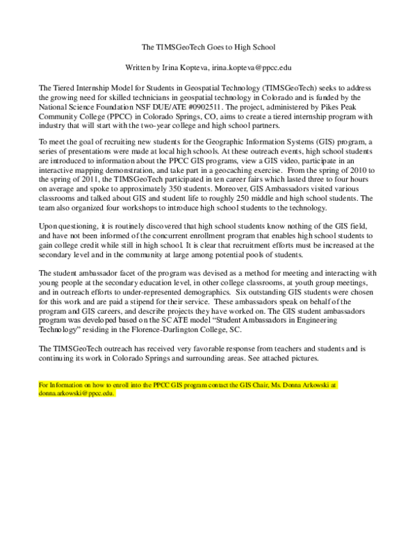 (PDF) Tiered Internship Model Project