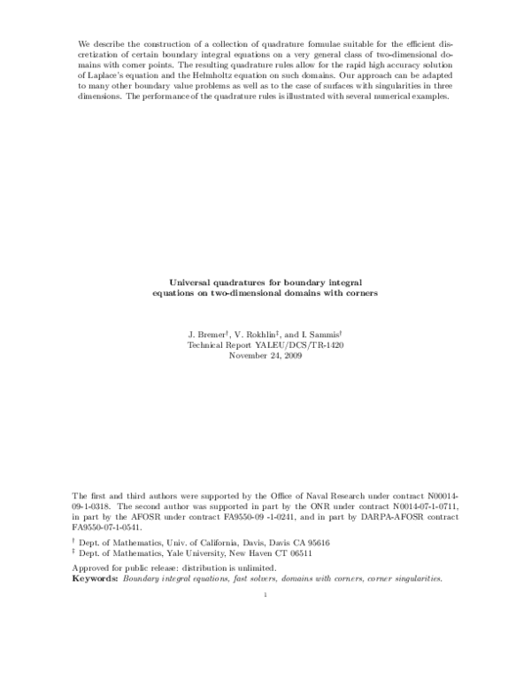 (PDF) Boundary Integral Equations