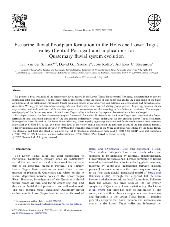 (PDF) Estuarine–fluvial floodplain formation in the Holocene Lower ...