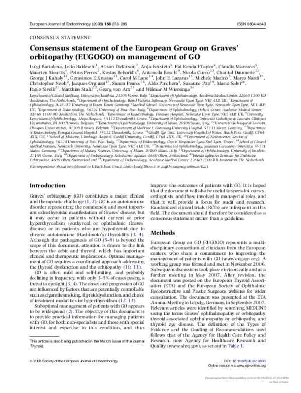 (PDF) Consensus statement of the European Group on Graves' orbitopathy ...