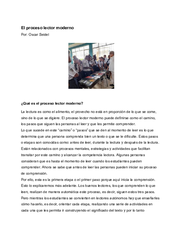 (PDF) El proceso lector moderno