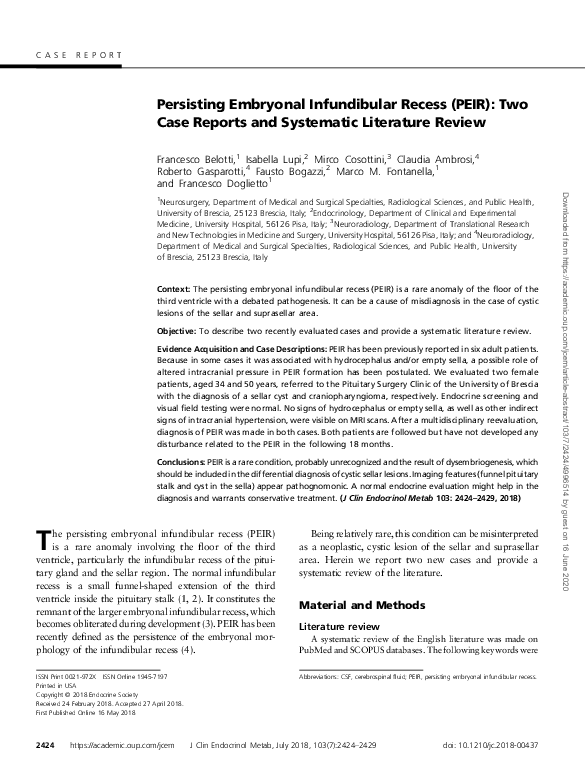 (PDF) Persisting Embryonal Infundibular Recess (PEIR): Two Case Reports ...