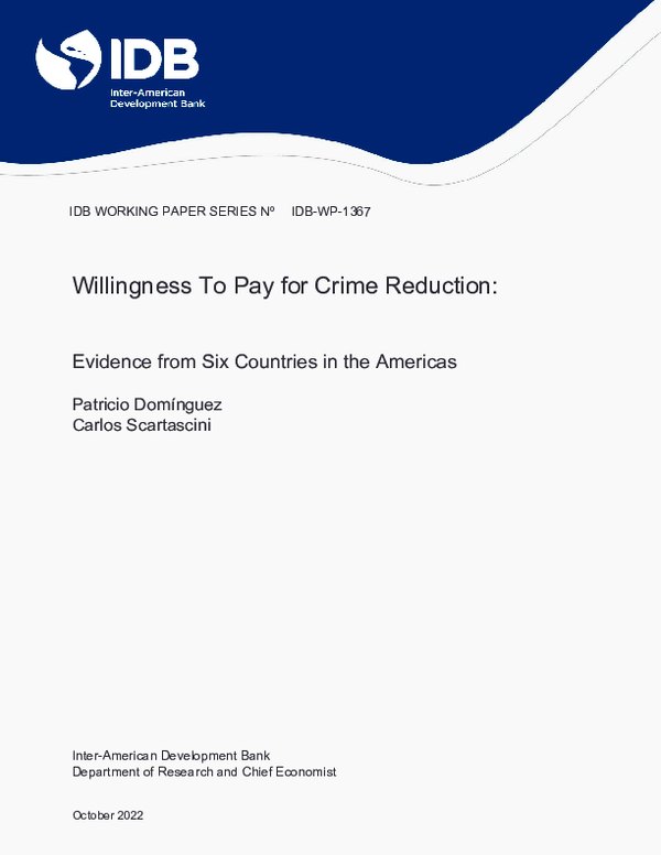 (PDF) Willingness to pay for crime reduction: evidence from six ...