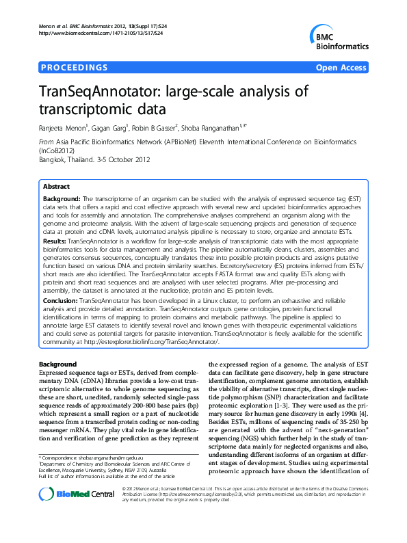 (PDF) TranSeqAnnotator: large-scale analysis of transcriptomic data