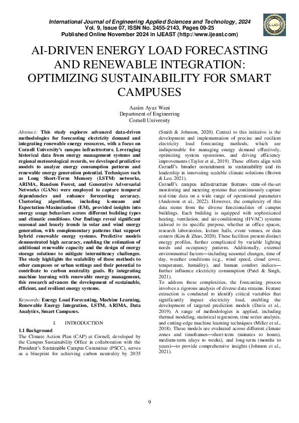 (PDF) AI-DRIVEN ENERGY LOAD FORECASTING AND RENEWABLE INTEGRATION: OPTIMIZING SUSTAINABILITY FOR ...