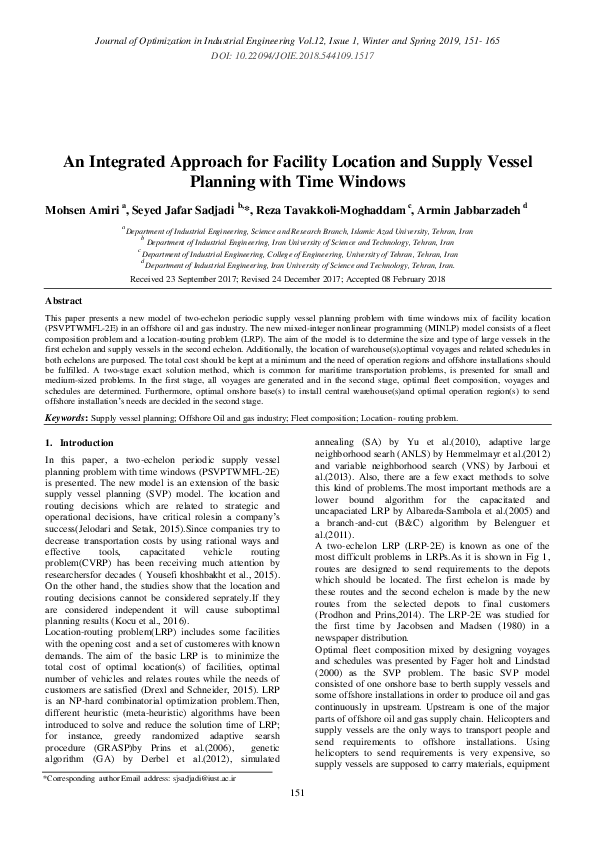 (PDF) An integrated approach to facility location problems