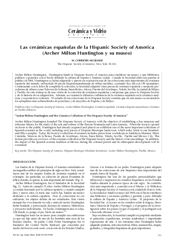 (PDF) Archer Milton Huntington and the Ceramics Collection at The ...