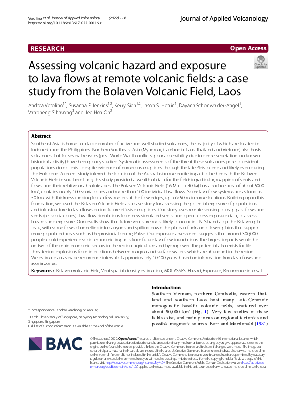 (PDF) Assessing volcanic hazard and exposure to lava flows at remote ...