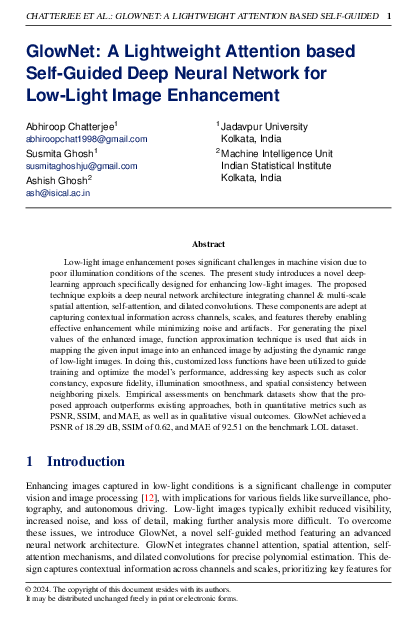 (PDF) GlowNet: A Lightweight Attention based Self-Guided Deep Neural Network for Low-Light Image ...