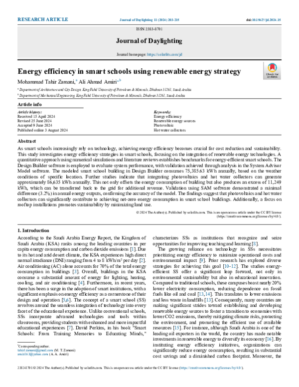 (PDF) Energy efficiency in smart schools using renewable energy strategy