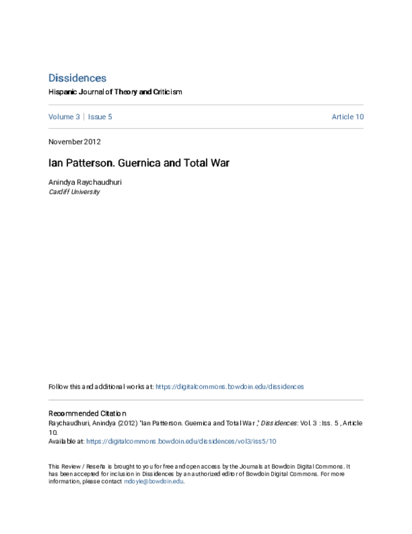 (PDF) Ian Patterson. Guernica and Total War