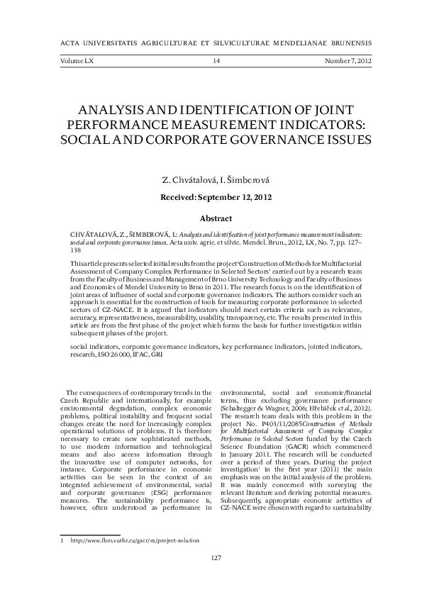 (PDF) Analysis and identification of joint performance measurement ...