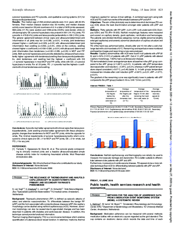 (PDF) FRI0599 The relevance of thermography and nailfold capillaroscopy ...