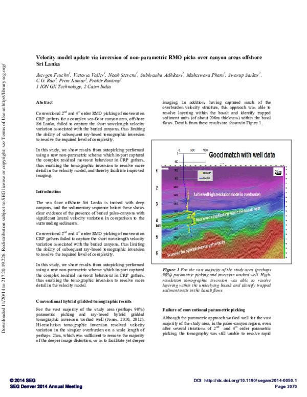 (PDF) Velocity model update via inversion of non-parametric RMO picks over canyon areas offshore ...