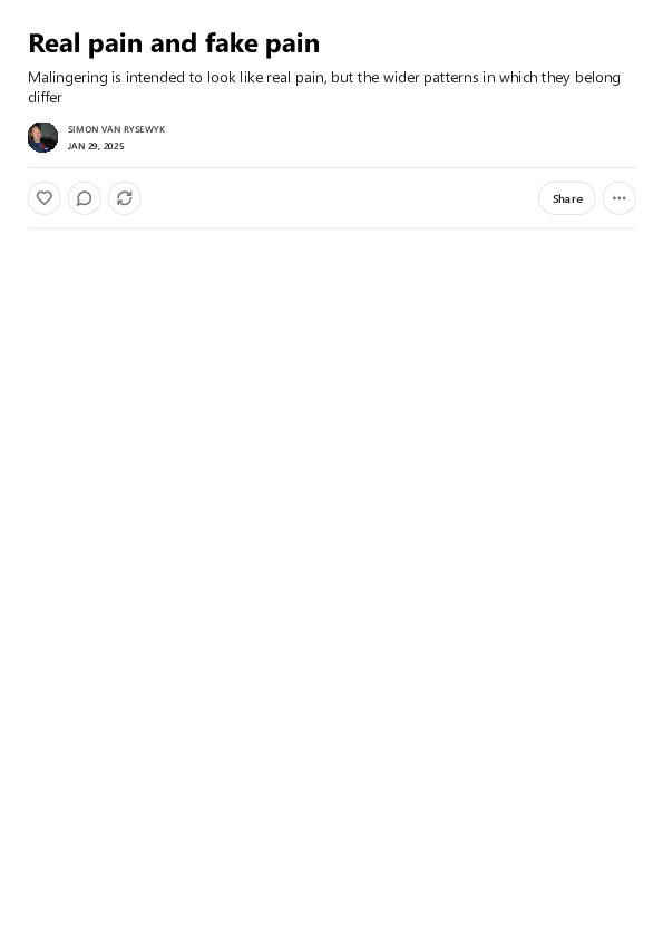 (PDF) Real pain and fake pain