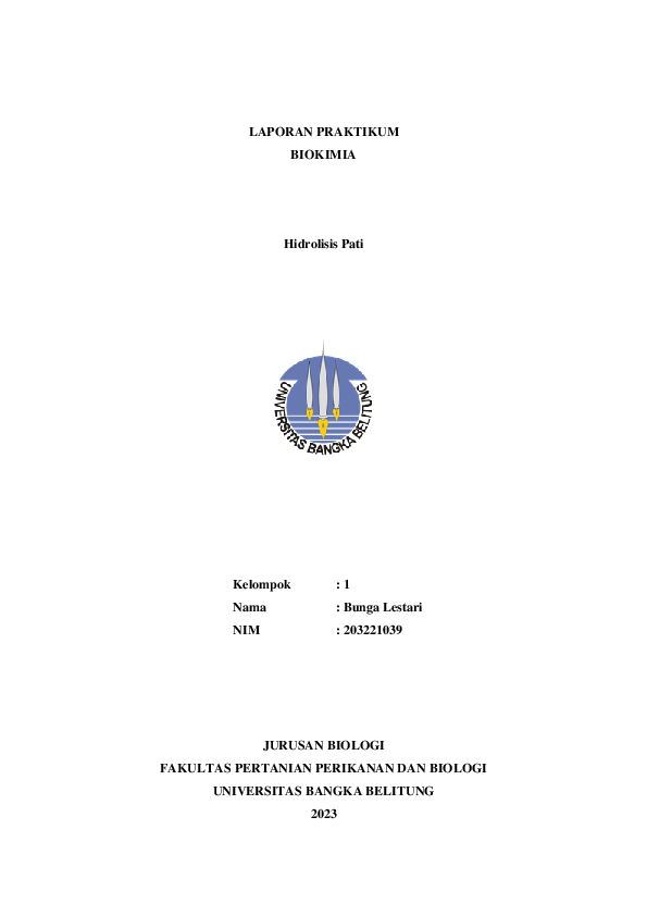 (PDF) LAPORAN PRAKTIKUM BIOKIMIA