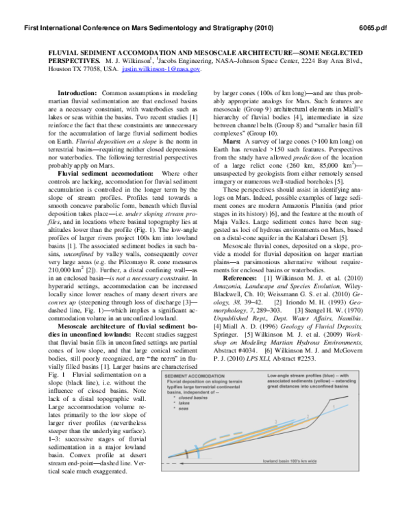 (PDF) Fluvial Sediment Accomodation and Mesoscale Architecture — Some Neglected Perspectives