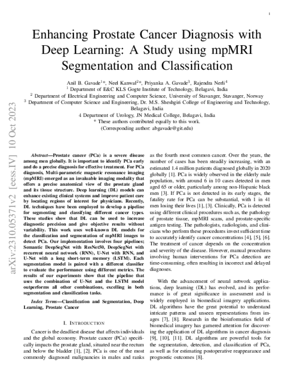(PDF) Enhancing Prostate Cancer Diagnosis with Deep Learning: A Study using mpMRI Segmentation ...