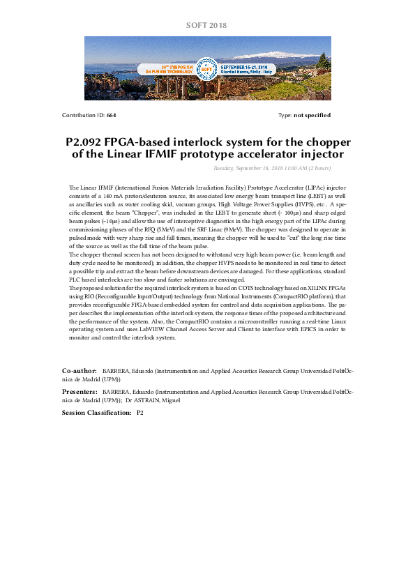 Pdf Fpga Based Interlock System For The Chopper Of The Linear Ifmif Prototype Accelerator Injector