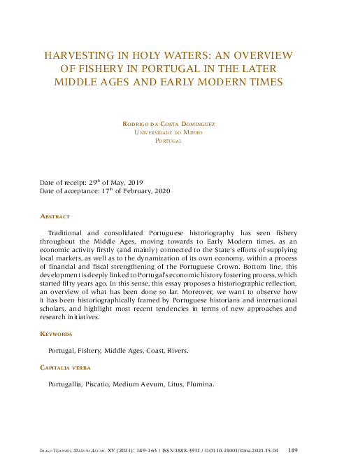 (PDF) Harvesting in holy waters: an overview of fishery in Portugal in ...