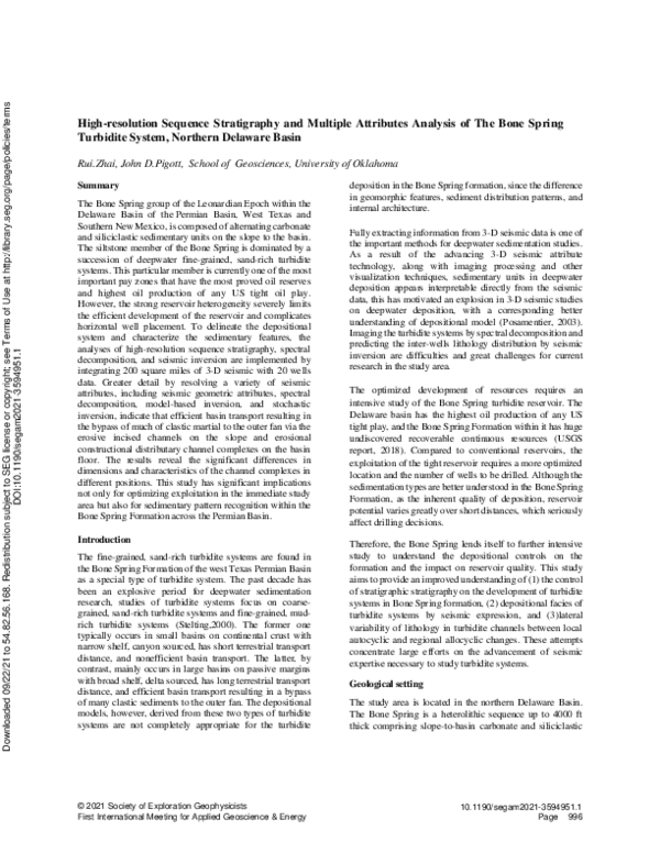 (PDF) High-resolution sequence stratigraphy and multiple attributes ...