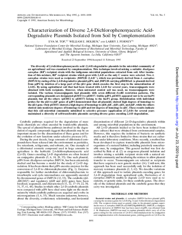 (PDF) Characterization of diverse 2,4-dichlorophenoxyacetic acid ...