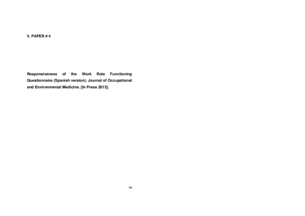 (PDF) Responsiveness of the Work Role Functioning Questionnaire ...