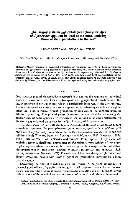 (PDF) The phased division and cytological characteristics of Pyrocystis ...