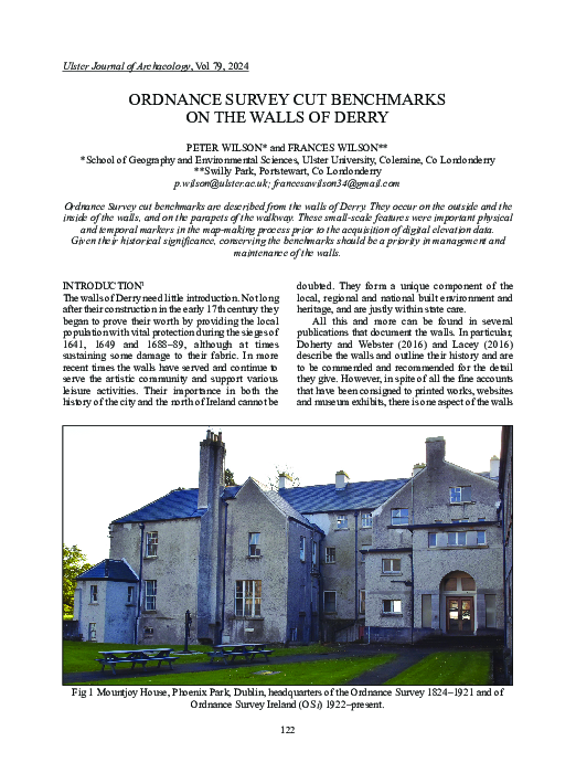 (PDF) Ordnance Survey benchmarks on the walls of Derry