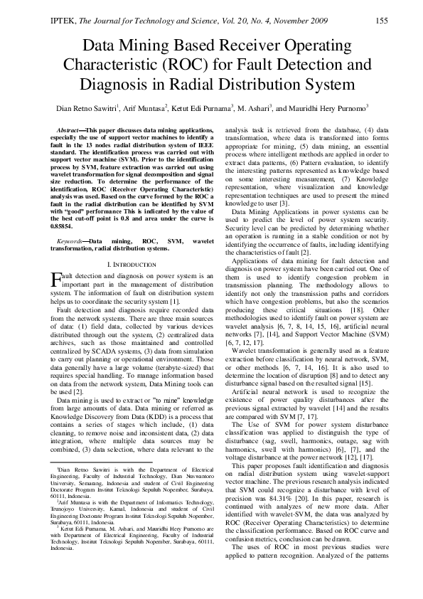 (PDF) Data Mining Based Receiver Operating Characteristic (ROC) for Fault Detection and ...