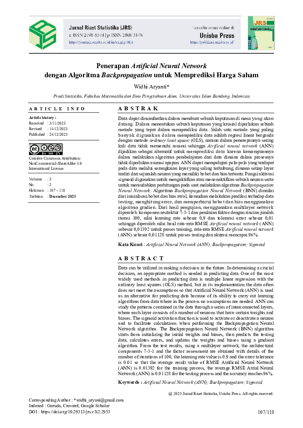 (PDF) Penerapan Artificial Neural Network dengan Algoritma Backpropagation untuk Memprediksi ...