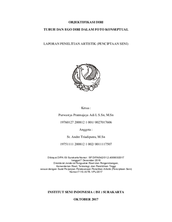 (PDF) Objektifikasi Diri Tubuh Dan Ego Diri Dalam Foto Konseptual