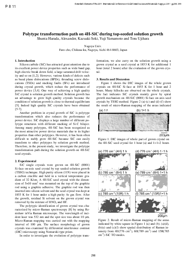(PDF) Polytype transformation path on 4H-SiC during top-seeded solution ...