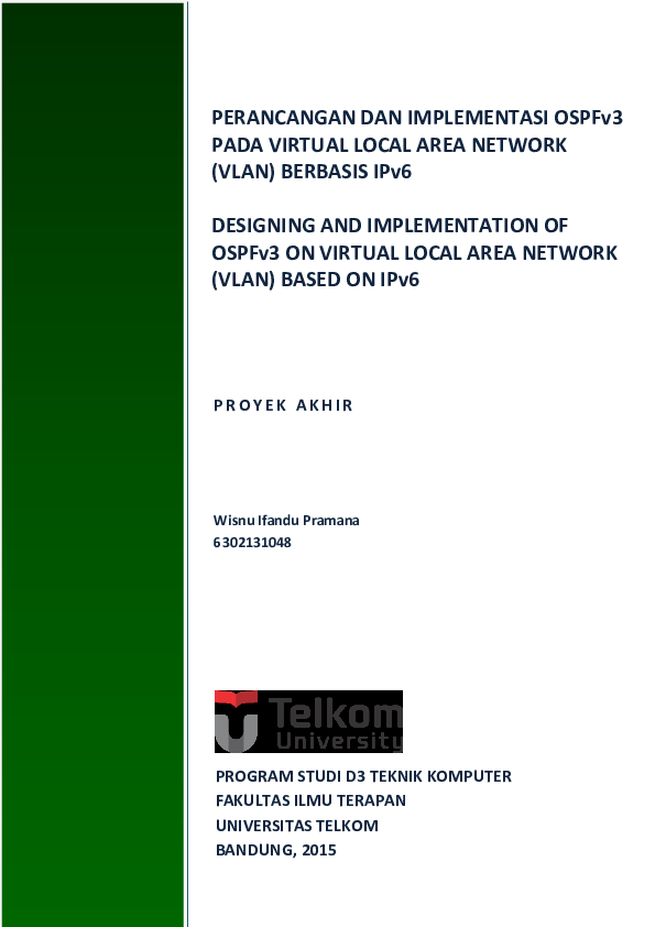 (PDF) Perancangan Dan Implementasi OSPFv3 Pada Virtual Local Area Network (VLAN) Berbasis IPv6