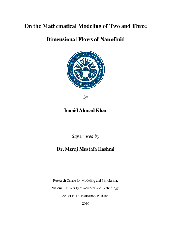(PDF) On the Mathematical Modeling of Two and Three Dimensional Flows ...