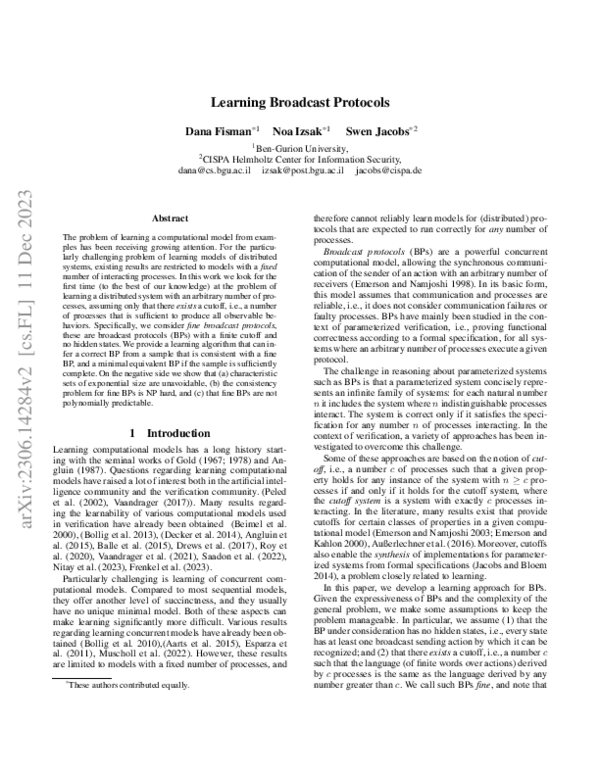 (PDF) Learning Broadcast Protocols