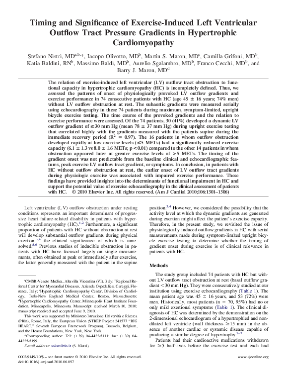 (PDF) Timing and Significance of Exercise-Induced Left Ventricular ...