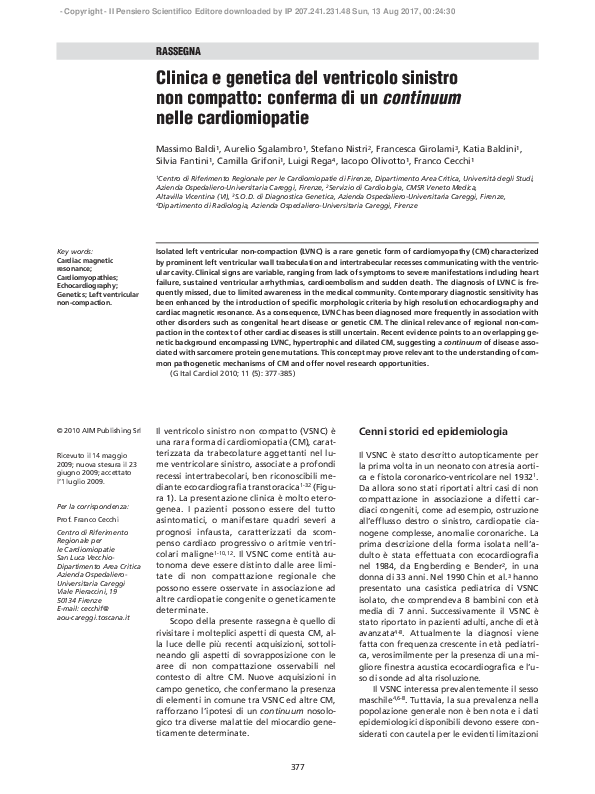 (PDF) [Clinical and genetic features of left ventricular noncompaction ...