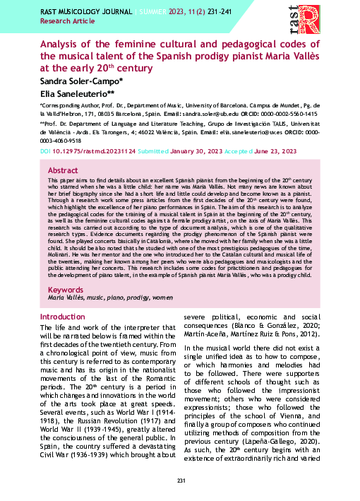 (PDF) Analysis of the feminine cultural and pedagogical codes of the ...