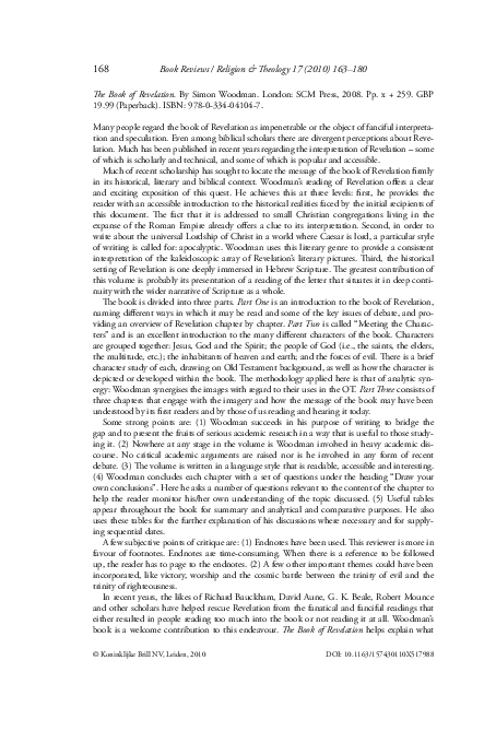(PDF) The Book of Revelation. By Simon Woodman. London: SCM Press, 2008 ...